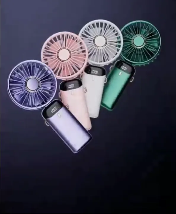 Mini fan for home. Small fan isolated on white background. Portable ...