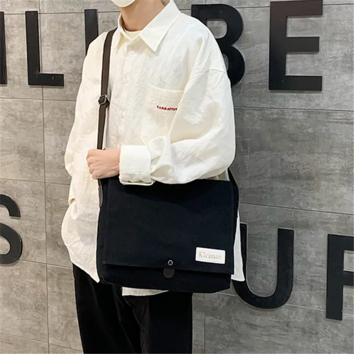 Classic cloth postman bag Japanese workwear casual men's cross-body bag ...
