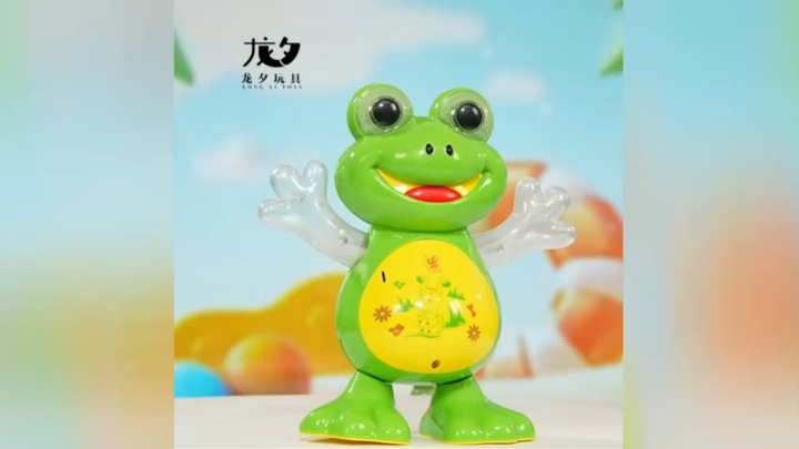 Battery Operated Dancing Frog Toy for Kids with Music, 3D Flashing ...