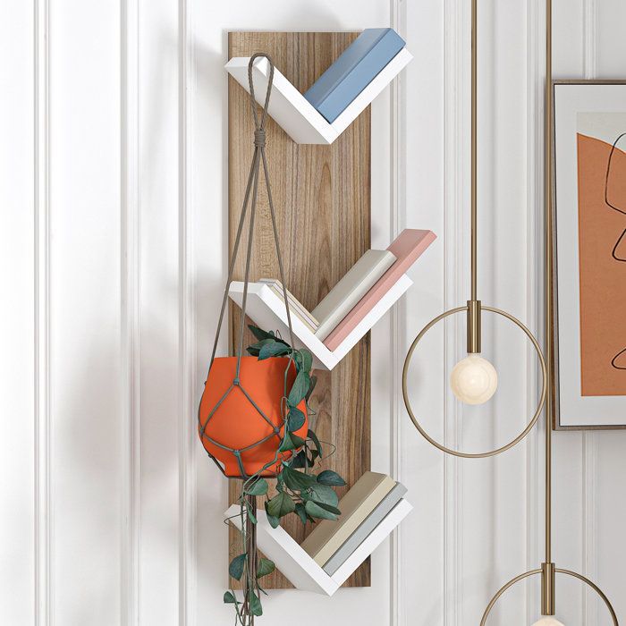 Kerosene Wood stylish modern wall rack shelf hanger. Book shelf for ...