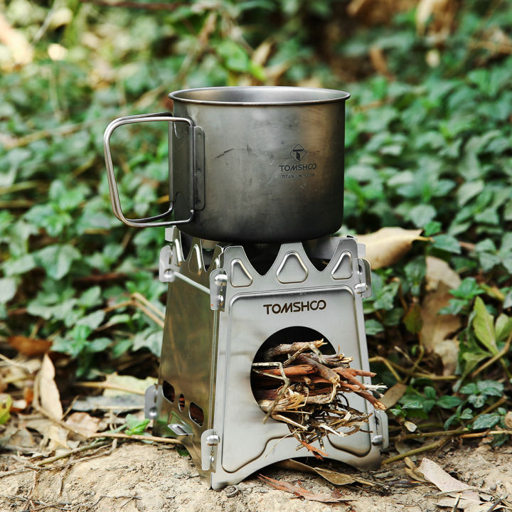 Tomshoo Titanium Stove Outdoor Camping Wood Stove Portable Folding ...