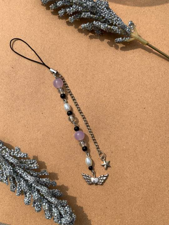 Handmade Beaded Phone Charm with Chain | Daraz.pk