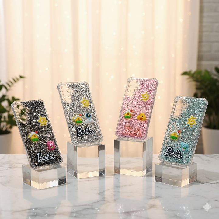 Samsung Galaxy A36 Soft Touch Glitter Barbie Case – Flexible Protective ...