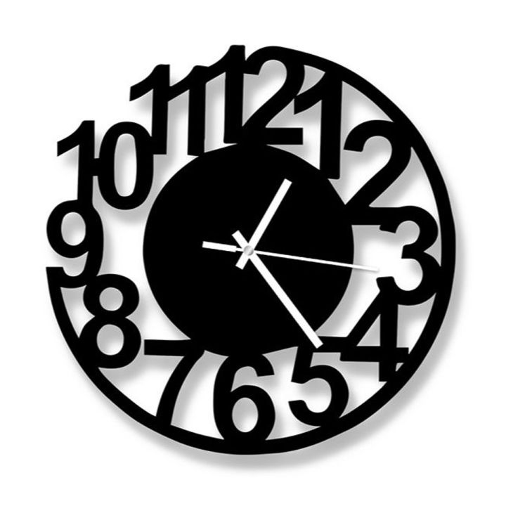 3D Wooden Stylish Clock 12x12 Inches for Home Decor Elegant Wooden Wall ...