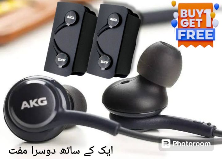 AKG Handsfree Earphones with Mic, Universal 3.5mm Jack, Tuned by ...