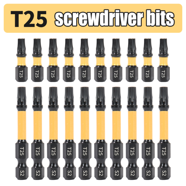 2Inches Impact Magnetic Torx Screwdriver Bit Set,S2 Alloy Steel T20 T25 ...