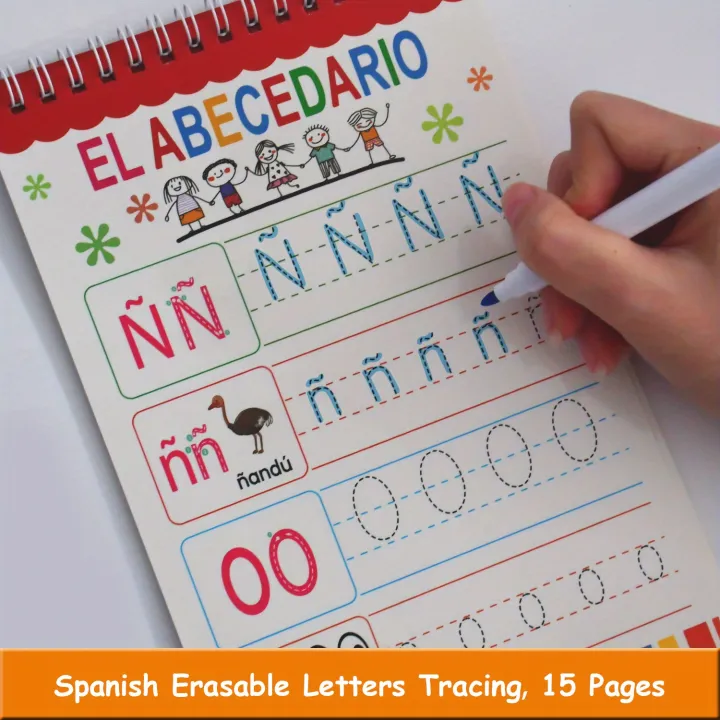 Spanish Uppercase and Lowercase Letters Workbook for Kids Homeschool ...