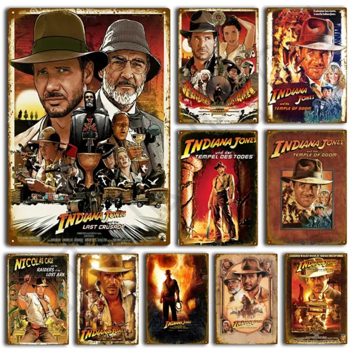 Classic Movie Indiana Jones and The Last Crusade Metal Poster Retro ...