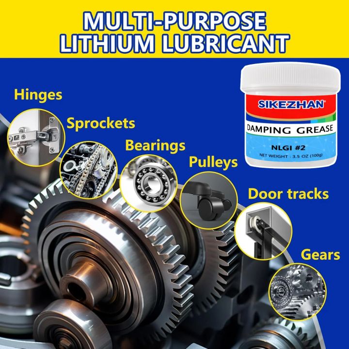SIKEZHAN Gear Lubricating Grease – NLGI #2 Damping Grease for Gears ...