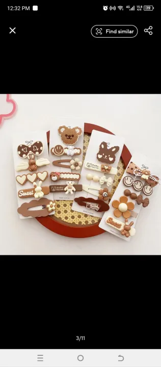 5 pc cute trendy korean pins for girls/ new trendy cartoon character ...