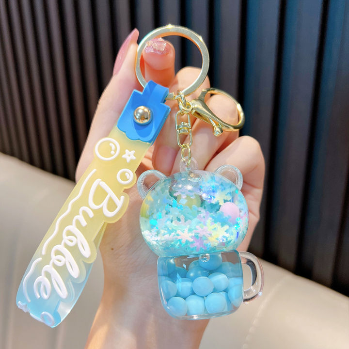 Cute keychain Glitter keychain Keyring for girls 3D Handbag accessory ...