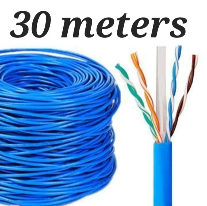 ethernet wire 30 meters ,cat 6 wire ,with 1000 mbps rj45 connectors ...