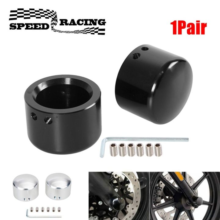 Motorcycle Front Axle Nut Cover Caps For Harley Sportster 883 1200 Dyna ...