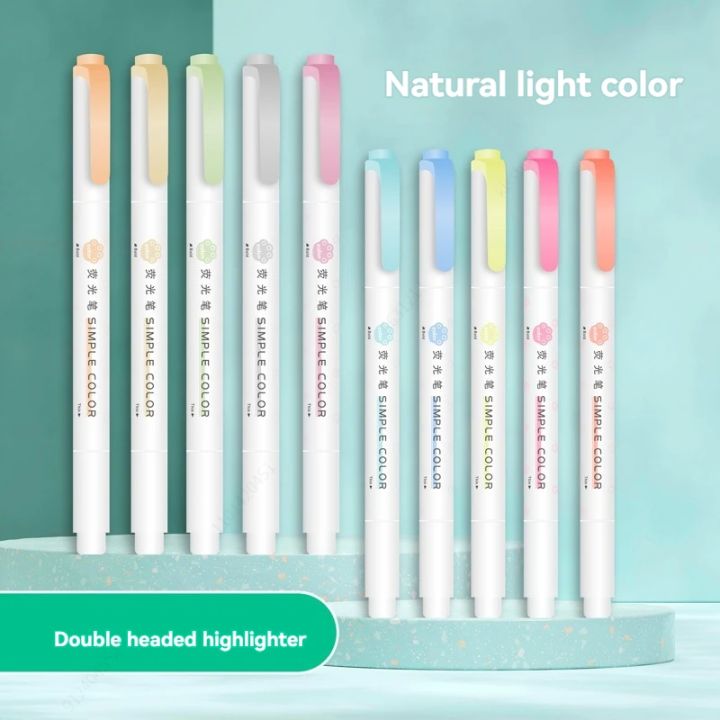 5PCS Highlighter Pen Set Multiple series available Double Headed ...