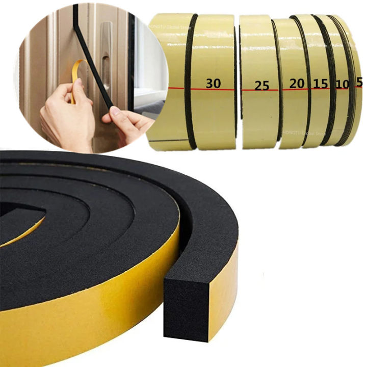 Rubber Self Adhesive Sponge Seal Strip Single Sided Adhesive EVA Black ...