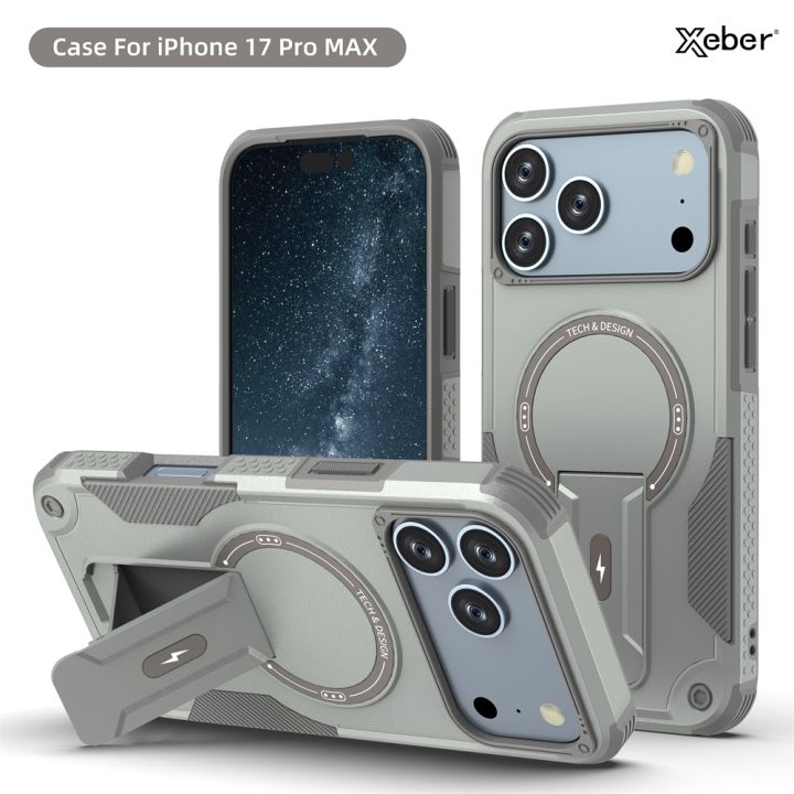 Armour Invisible Bracket Magsafe Case For iPhone 17 16 15 13 14 12 Pro ...