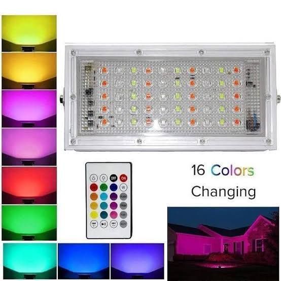 Flash light out door (Rgb flood light with remote control) warm white ...