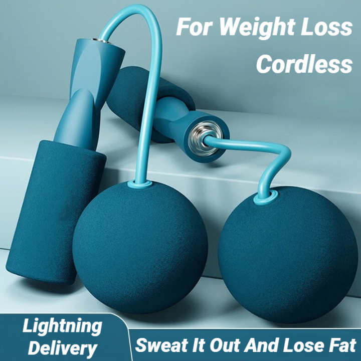 Cordless Big Ball Jump Rope With Heavy Balls Sports Fitness Training ...