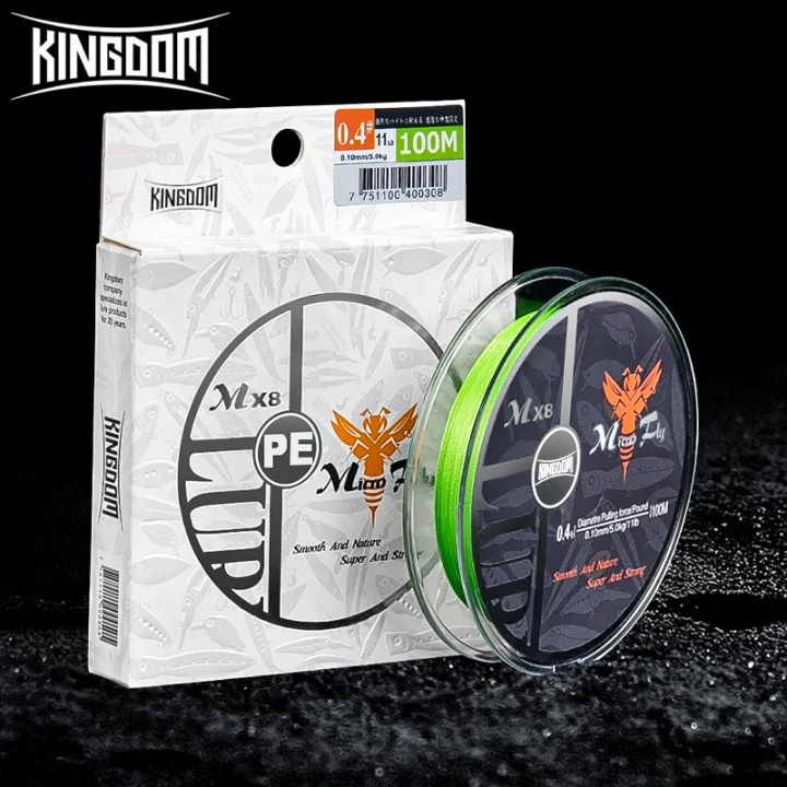 Kingdom Fishing Lines 150m 4 Strands Braided PE Line Japan Monofilament ...