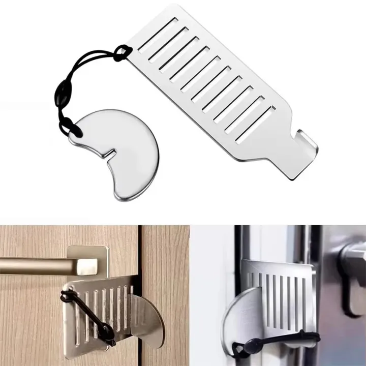 Safety Anti-theft Door Blocker Portable 8cm Stainless Steel Safe ...
