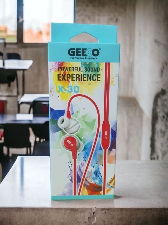 GEEOO X-30 HEAVY BASS EARPHONE | Daraz.com.bd