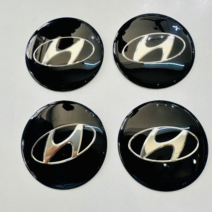 Hyundai Logo Alloy Wheel Cap Sticker 4Pcs | Daraz.com.np