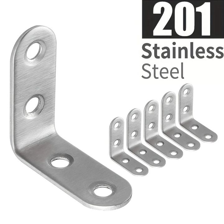 6Pcs Stainless Steel 90 Degree Angle L Shaped Bracket, 40mm X 40mm X ...