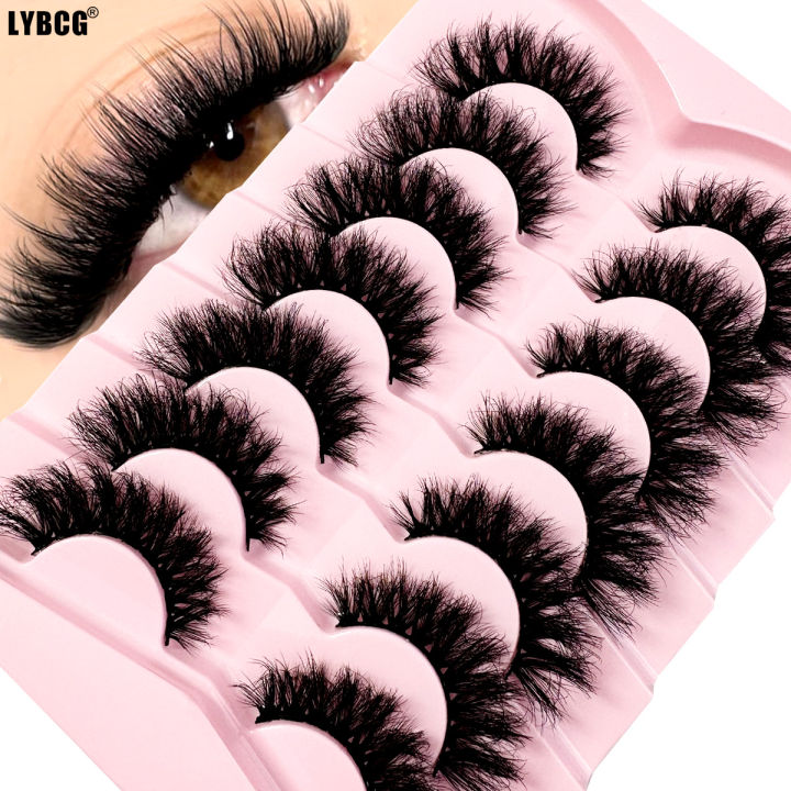 New 3D Mink Lashes Cat Eyelashes Fluffy Wispy Volume Lashes Natural ...