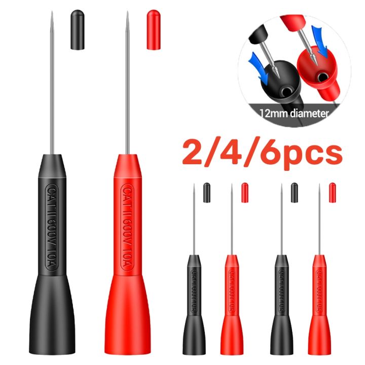 2pcs Multimeter Test Leads Kit Car Tip Probes Diagnostic Tools 600V 10A ...