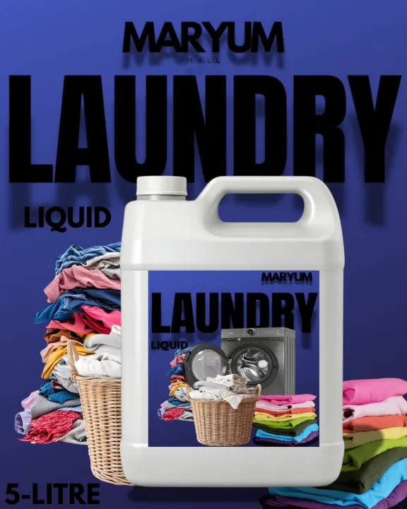 Laundry Liquid Detergent – 5 Litre Concentrated Washing Formula for ...