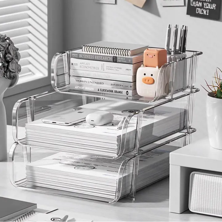 Free stickers🍉Stackable A4 A5 document tray, document box, document ...