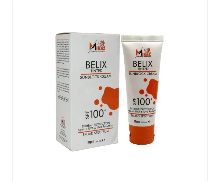 Belix Sunblock SPF 100 Tinted 30Gm | Broad Spectrum Protection | Tinted ...