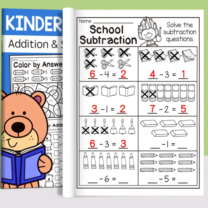 1 book Kids Mathematical Math addition and subtraction, daily practice ...