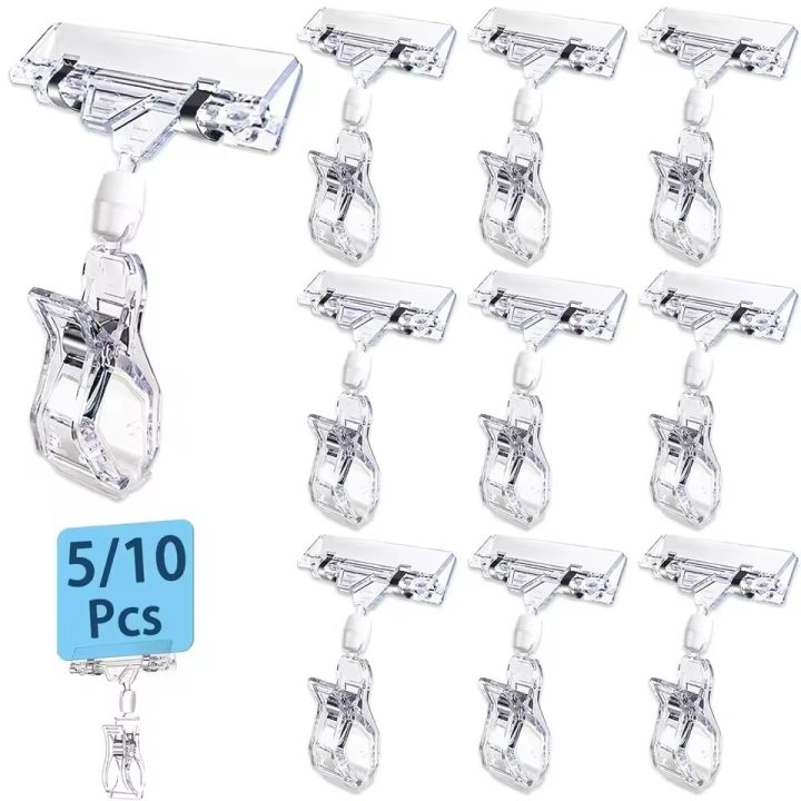 10/5PC Sign Clips for Retail Display Double Sided Sign Holder Clips ...