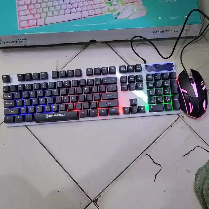 keyboard mouse G21 USB Wired Gol button keys104 Flexible Polychromatic ...