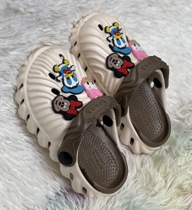 MiniWalk Fingerprint Design EVA Baby Crocs Sandals | Daraz.com.bd