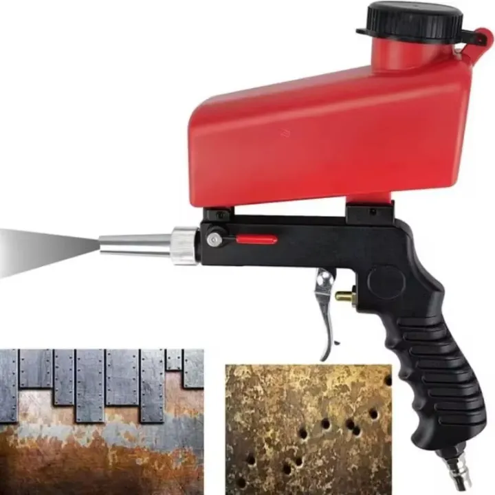 Portable Pneumatic Sandblasting Gun Small Metal Descaling Sand Blaster ...