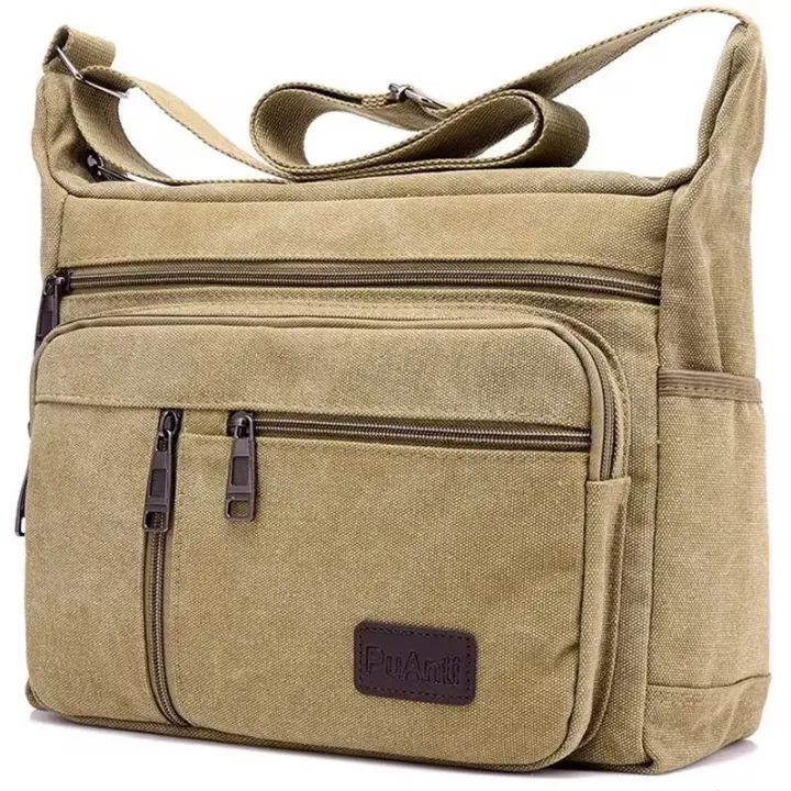 Men Canvas Shoulder Bags Casual Tote Travel Men's Crossbody Bag Luxury ...