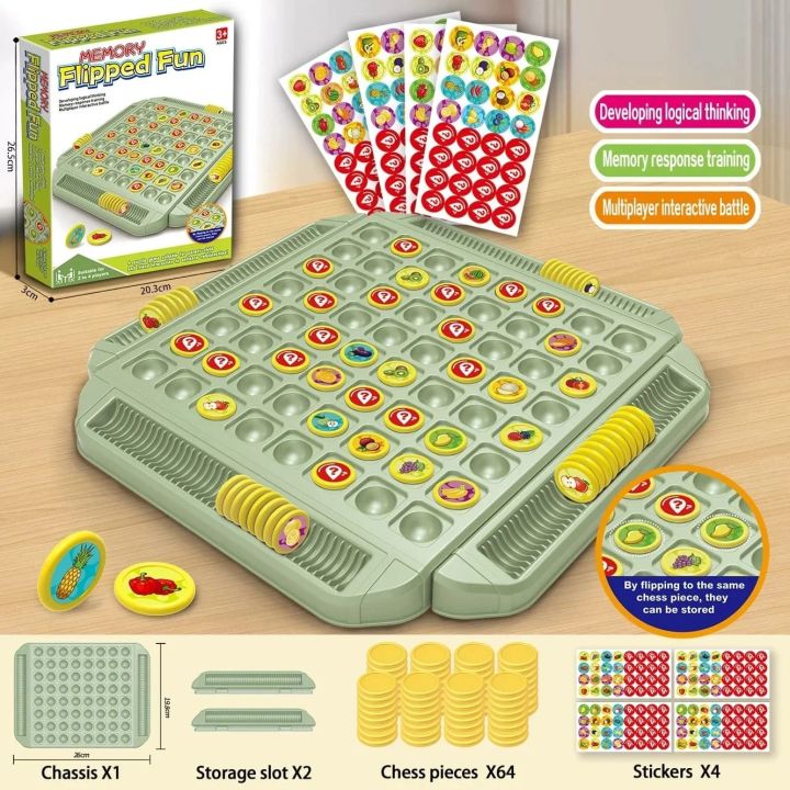 Fruit Flip Chess Memory Match Challenge Chess Game Strategy Board Game ...