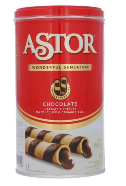 Astor Wafer Sticks Chocolate Creamy Intense Tin 330 | Daraz.pk