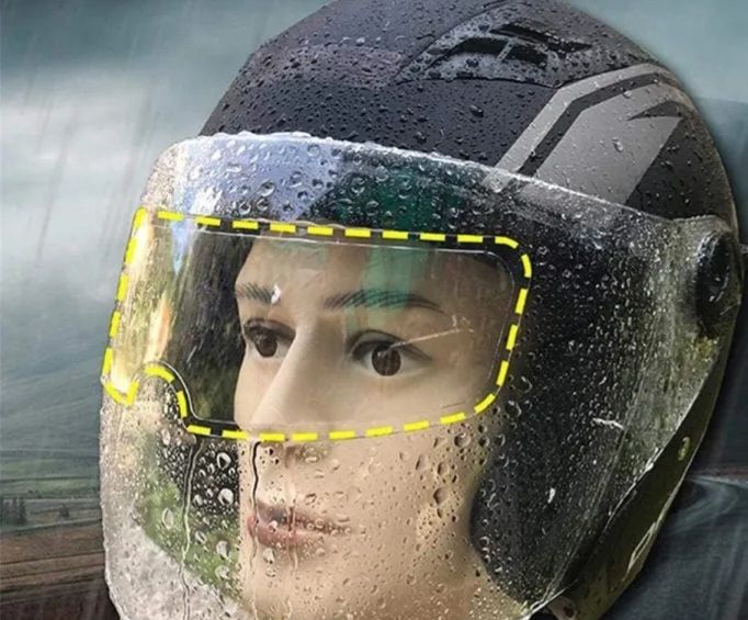 MotoCare Universal Helmet Anti-Fog Film -Rainproof Visor Protection for ...