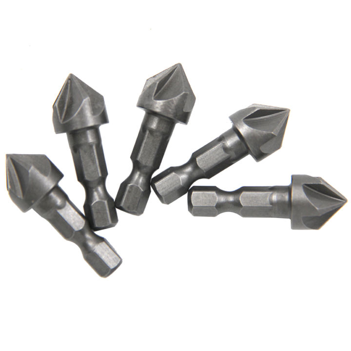 2pc 1/2 Hexagonal Shank Five Blade Countersunk Drill 12.5mm 5pc ...