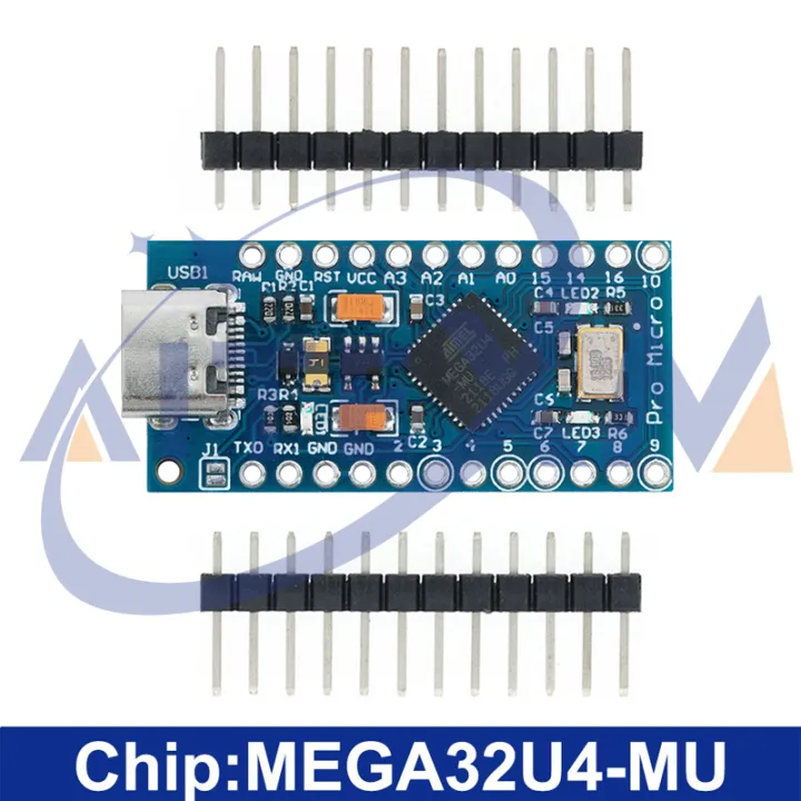 Pro Micro MICRO/TYPE-C USB ATMEGA32U4 Module 5V 16MHz Board For Arduino ...