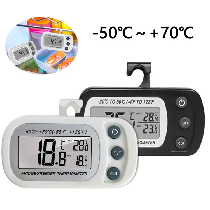 Fridge Thermometer With Hook Anti-Humidity Refrigerator Freezer ...