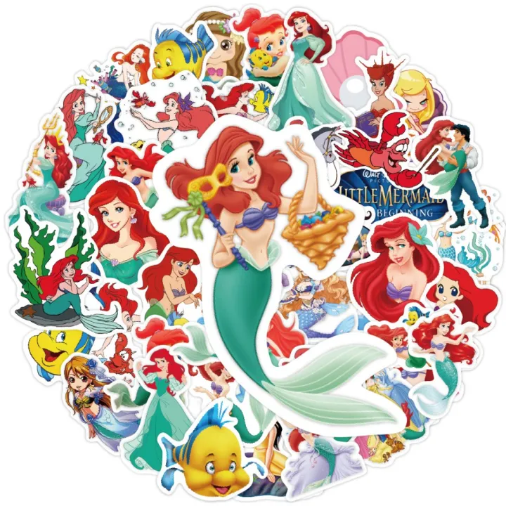 50Pcs Disney Cartoon Frozen Princess Graffiti Stickers Decorate Guitar ...
