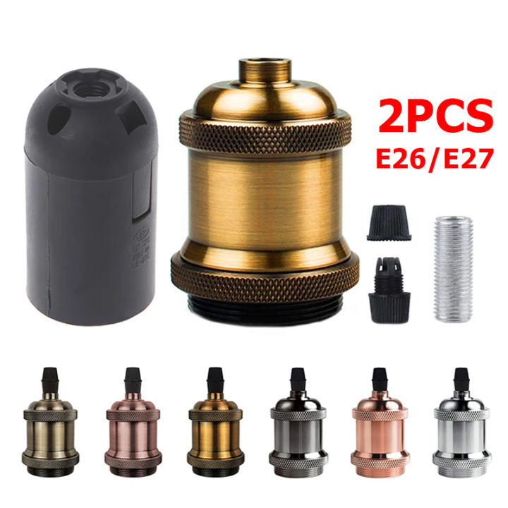 2pcs retro lamp holder Edison screw lamp holder E27/E26 bulb holder DIY ...