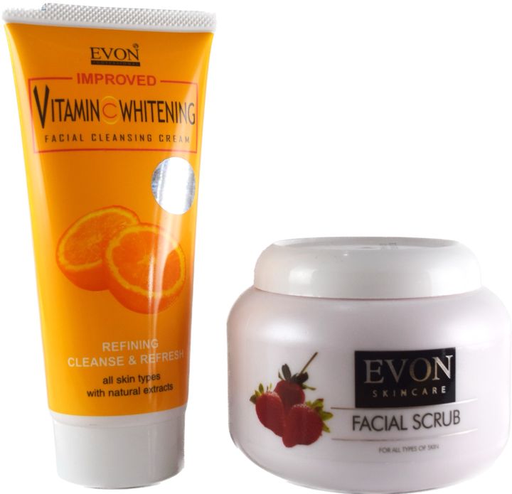 Evon vitamin c cleanser 180ml and strawberry scrub 350ml | Daraz.lk