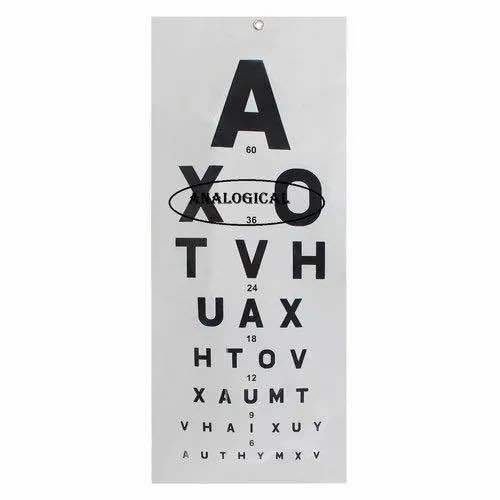 Alphabets Optometric Eye Chart | Daraz.lk