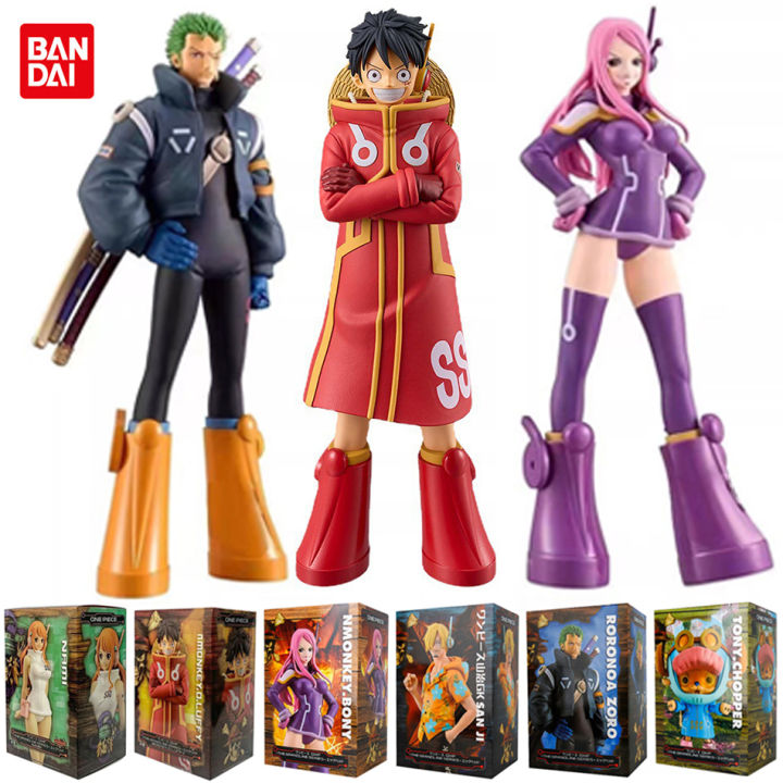 17cm One Piece Luffy Anime Figures Monkey D. Luffy Egg Head Island ...