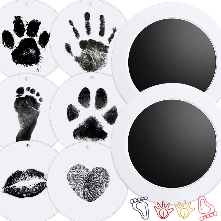 Clean Touch Ink Pad Newborn Baby Handprint and Footprint Pet Paw Print ...